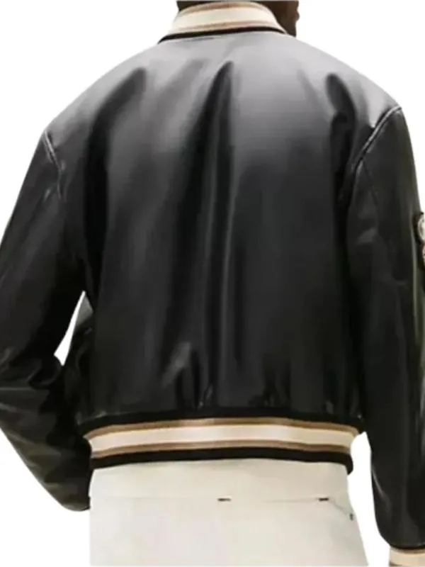 F1 The Movie 2025 Damson Idris Leather Varsity Jacket