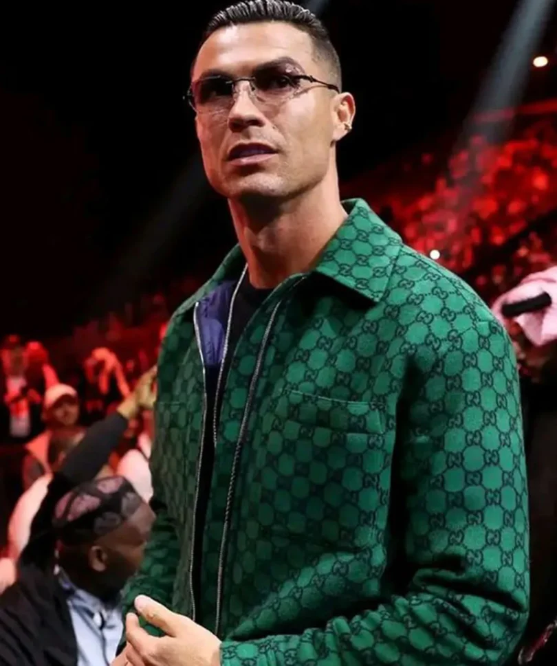 Cristiano Ronaldo Green Wool Jacket