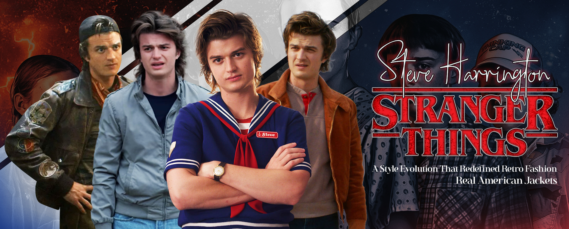 Steve Harrington Stranger Things Retro – Real American Jackets